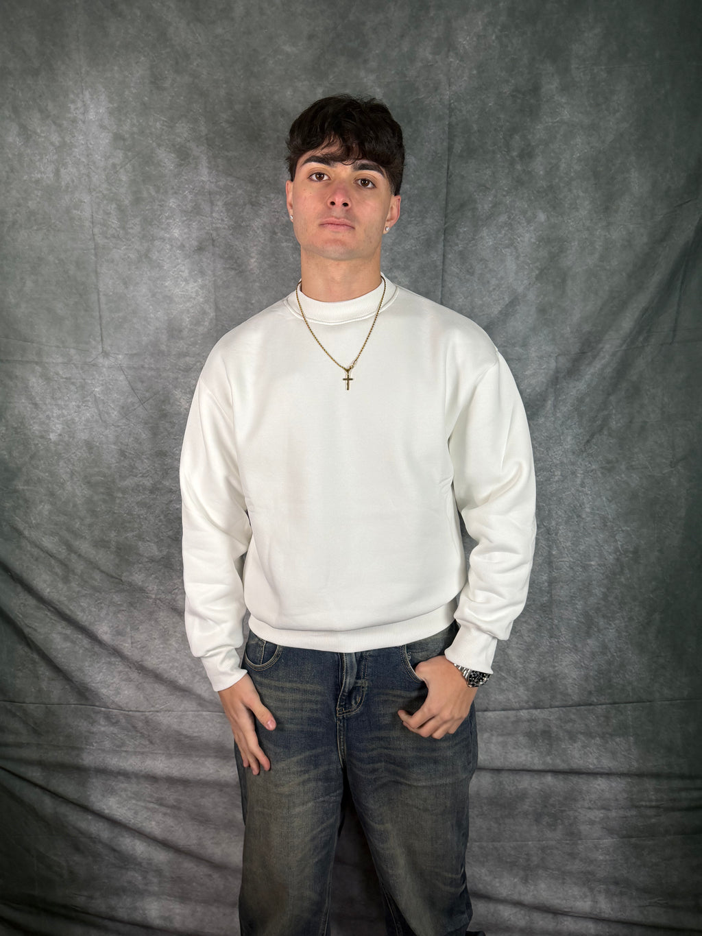 Felpa Boxy Fit Grigio Nike – 25Thousand